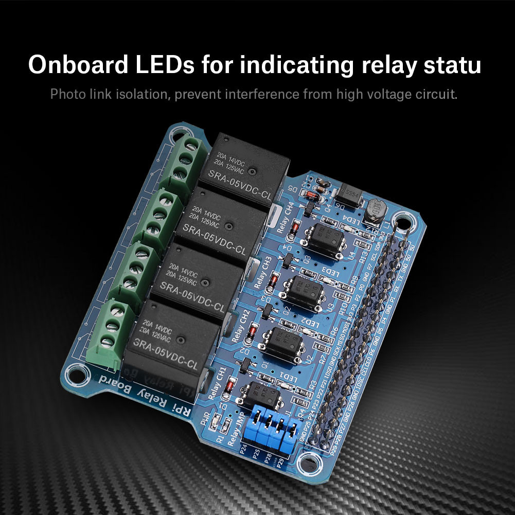 Supergoodsales For Raspberry Pi A+/B+/2B/3B Relay Board Power Expansion ...