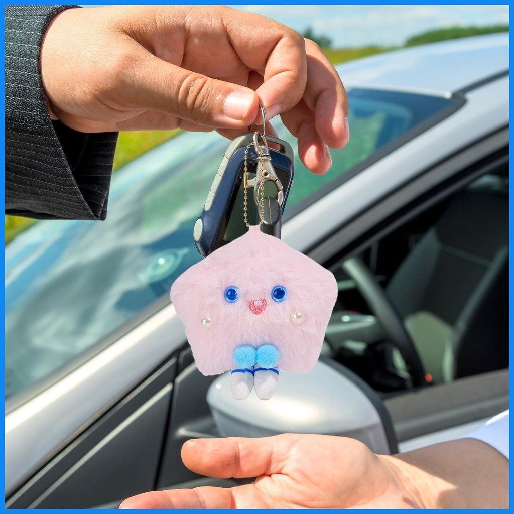 Cartoon Star Plushie Cartoon Plushie Keyring Charm Cute Portable Key ...