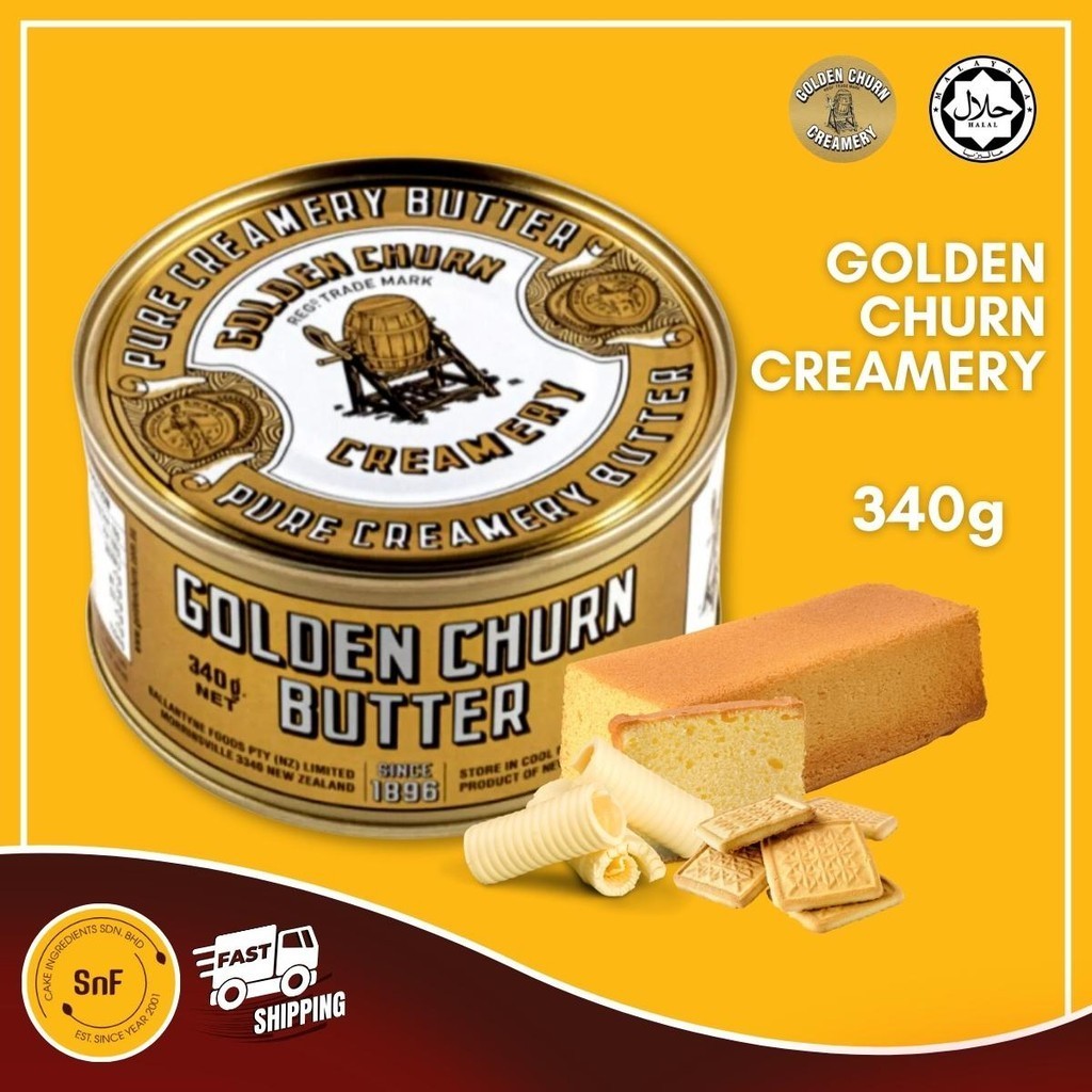 Golden Churn Creamery Pure Butter Halal 340g | Shopee Malaysia