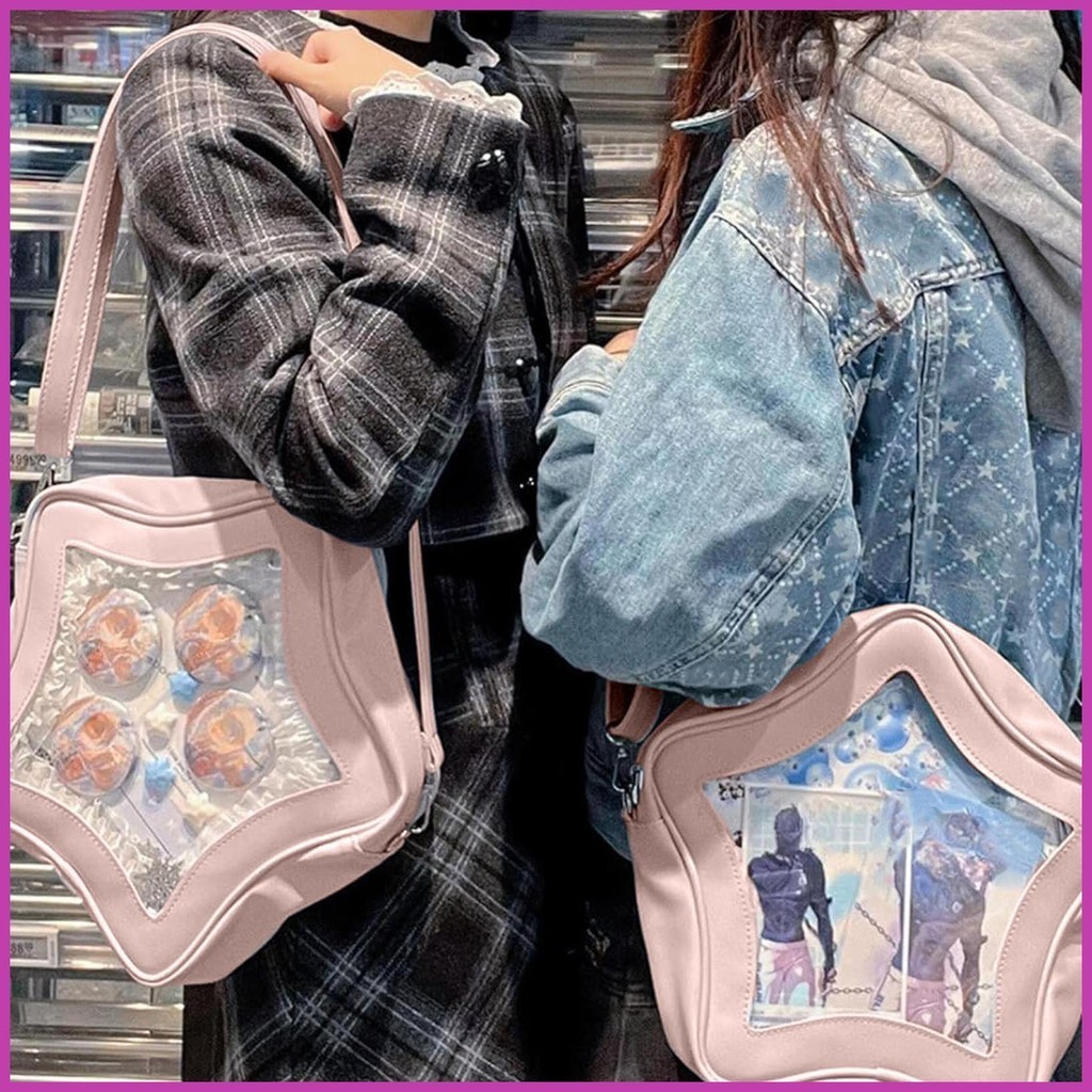 Clear Star Shaped Backpack Y2k Aesthetic Cute Hand bag Large Capacity ...