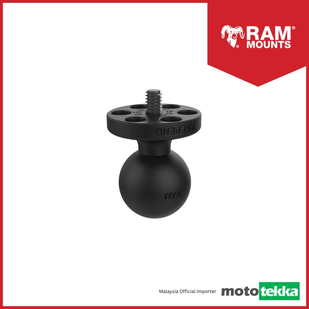 RAM Mounts Ball Adapter with 1/4 inch Threaded Stud for Insta360 ...