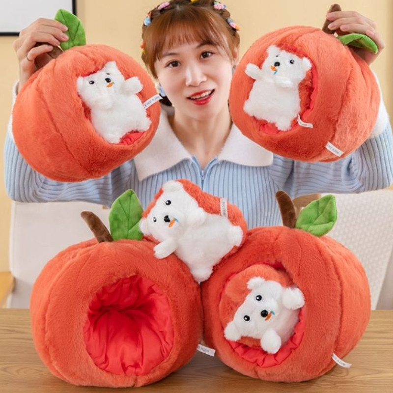 Ready Straw 30CM Apple Hedgehog Doll Plush Toy Children Play Sleeping ...