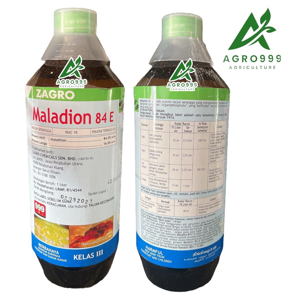 Zagro Maladion 84EC 1Liter/Racun serangga/malathion 84%/malaxion ...