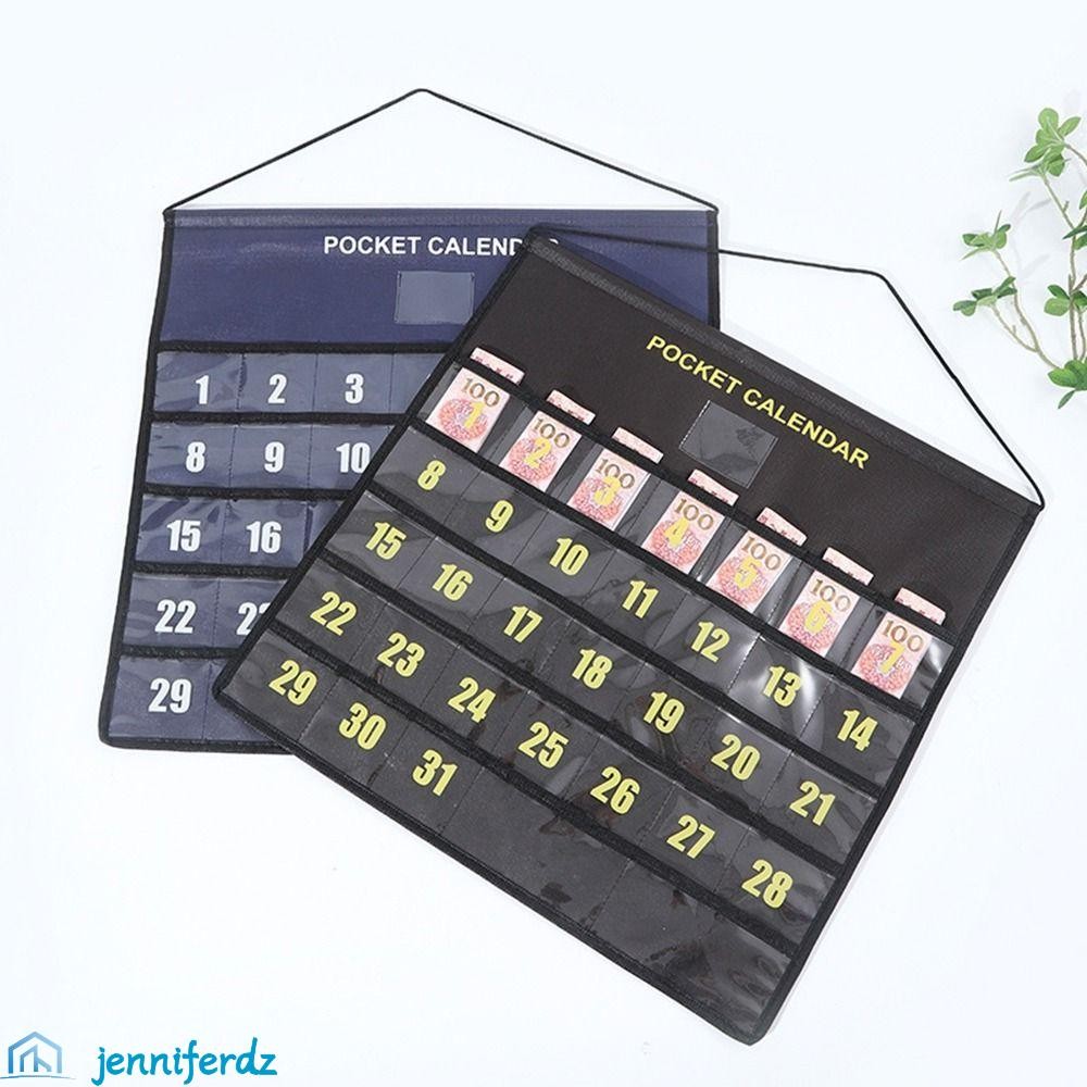 JENNIFERDZ Wall Mounted Calendar Organizer, Non-woven Fabric Reusable ...