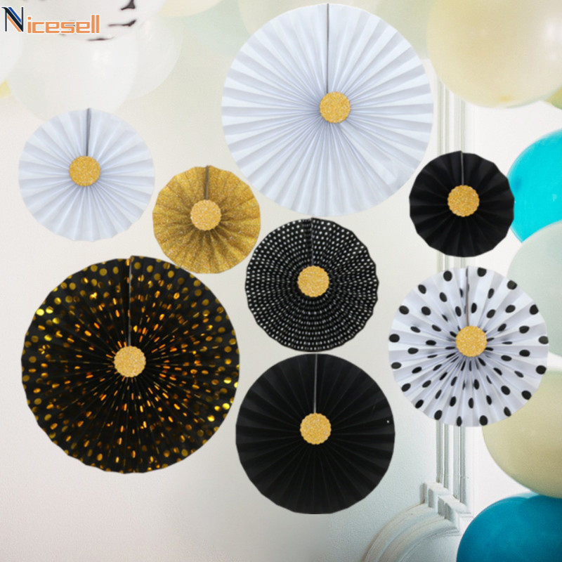 Ramadan Mubarak Decoration Paper Folding Fan Eid Mubarak Festival Home ...
