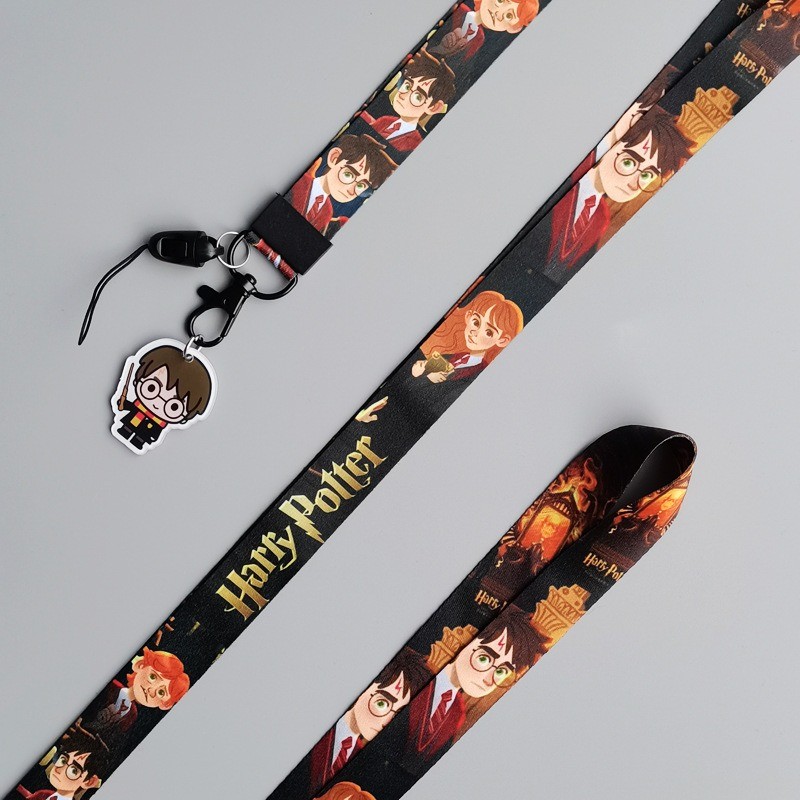 Harry Potter Hogwarts Cartoon Movie lanyard Strap KEYCHAIN HANGER Rope ...