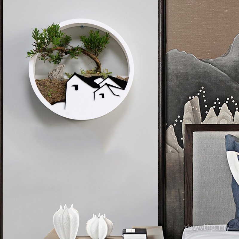 Pasu Bunga Gantung Dinding Bulat Kreatif Tanaman Sebenar Gantung ...