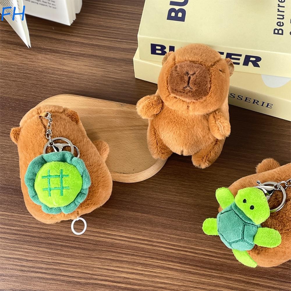 FENGHA Rotating Turtle Shell Toy, Soft Pulling Rope Doll Capybara Key ...