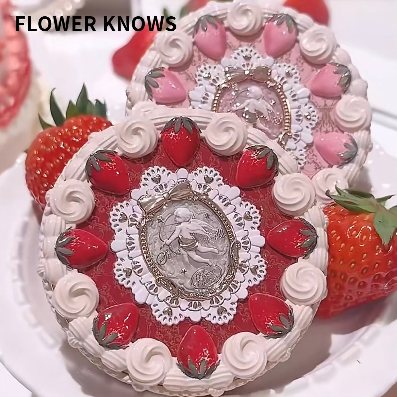 FLOWER KNOWS Powder 花知晓粉饼草莓丘比特定妆控油 Makeup Matte Soft Focus Oil Control ...