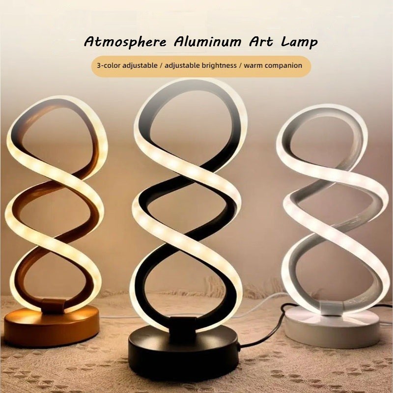 Aluminum Craft LED Desk Lamp, 3-Color Dimmable USB-Powered Creative ...