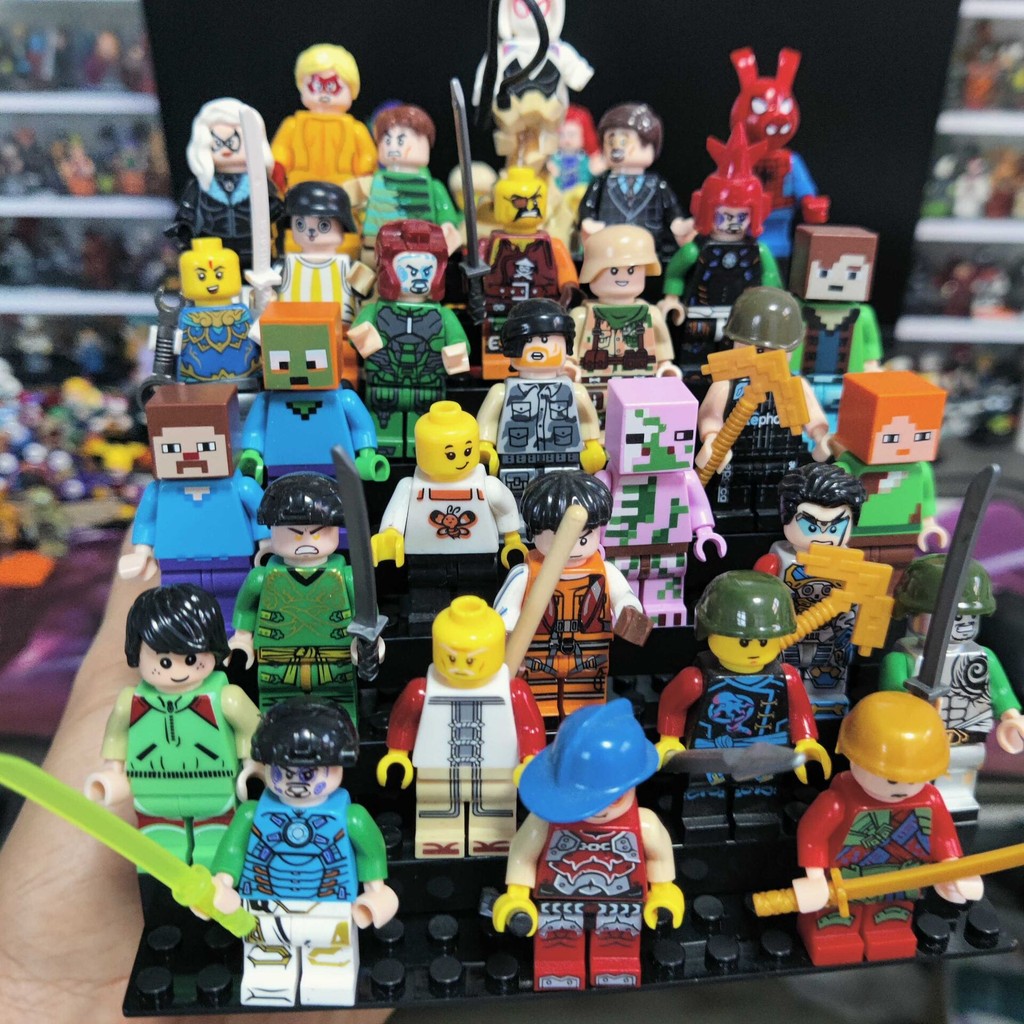 Compatible Lego Minifigure Building Blocks Villain City Military Police ...