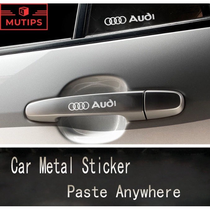 Audi Car Logo Metal Sticker 3D Creative Decoration Automobile Window ...