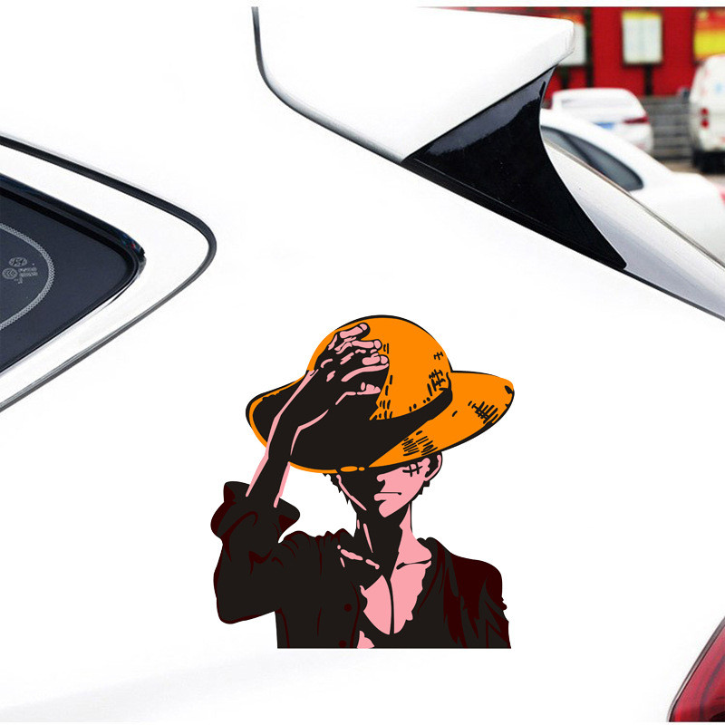 One Piece Straw Hat Luffy Car Unique Car Sticker Scratch Block Creative ...