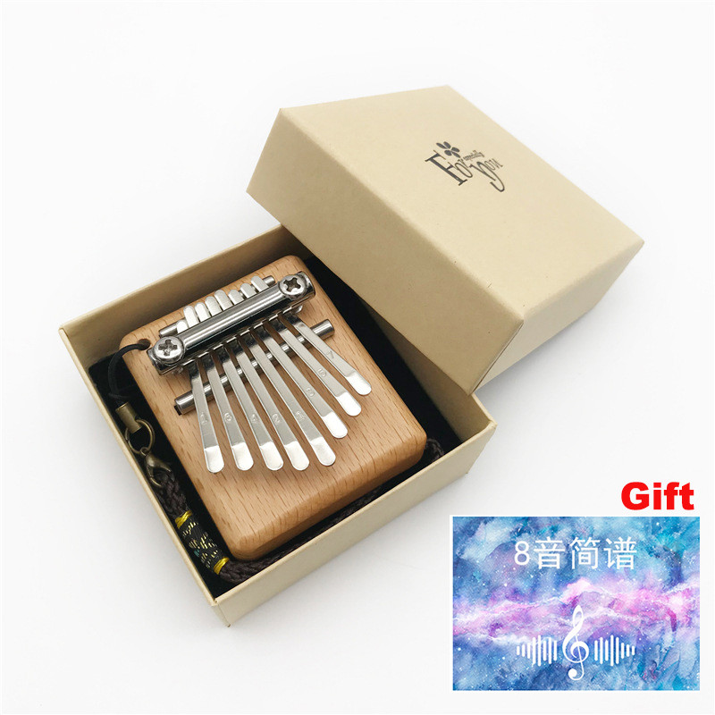Kalimba 8 Key Thumb Piano Portable Finger Piano Mbira Gift Wooden ...