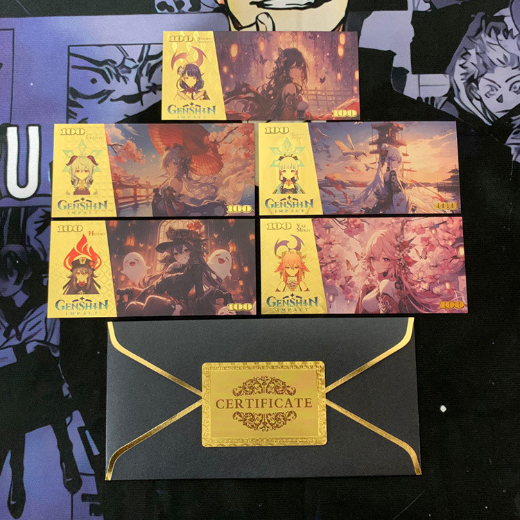 Yuanshen Commemorative Banknote Gold Foil Banknote Gold Banknote ...