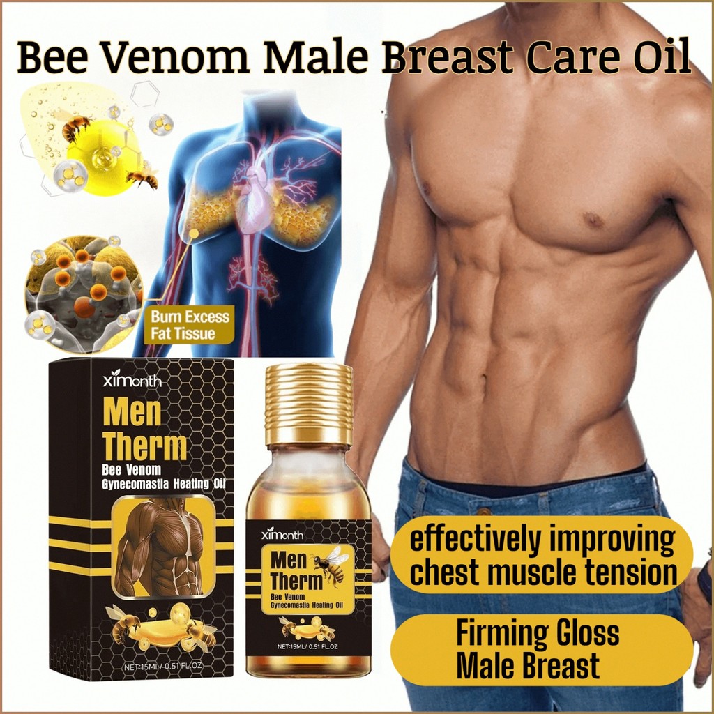 Bee Venom Male Breast Care Oil Gynecomastia Contouring Treatment ...
