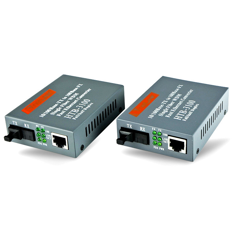 HTB-3100A 25KM netLINK 10/100M Single-mode Single-fiber WDM Fiber Media ...