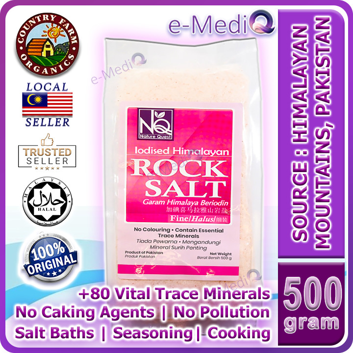 Country Farm NQ Organics Himalayan Rock Salt 500g | 2 x 500g [Fine ...
