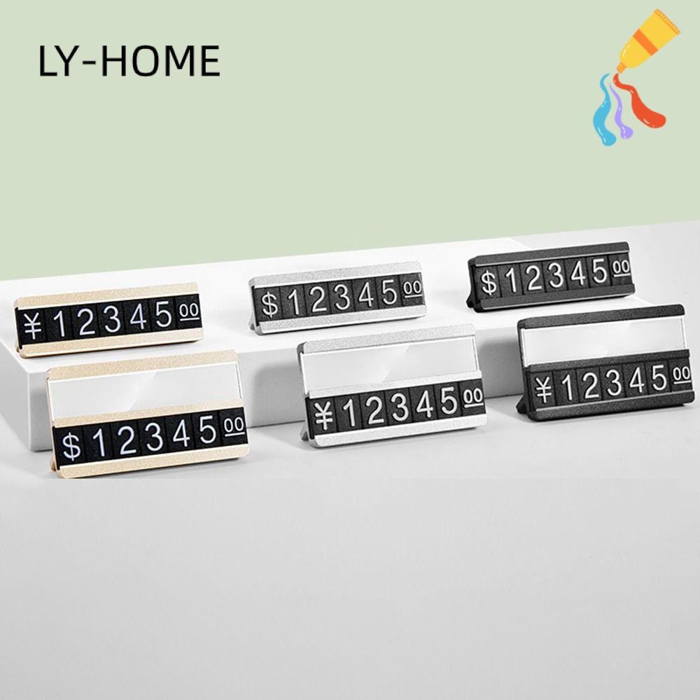 LY-HOME Price Tag, Gold/Silver/Black DIY Digital Tag, Simple Metal ...