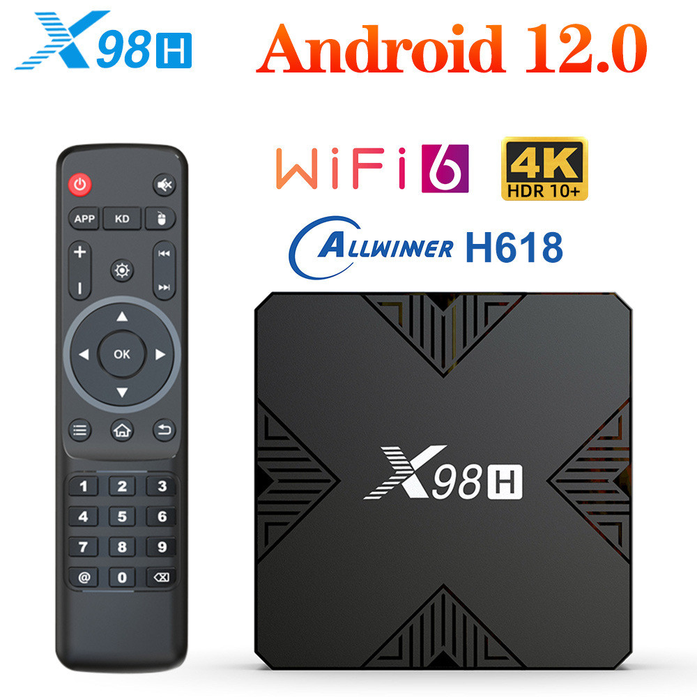 X98H H618 Android12 Kotak TV Kotak Set Atas Pemain Rangkaian WIFI6 16G/32G | Shopee Malaysia