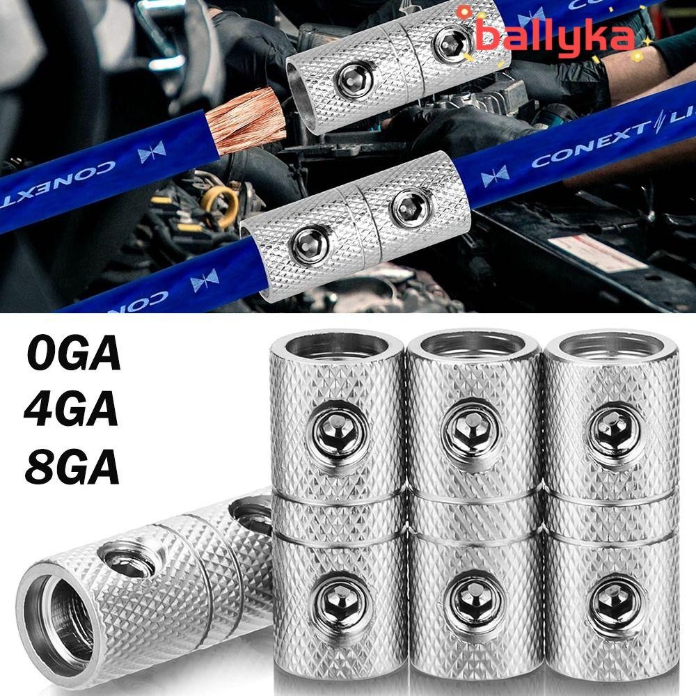 BALLYKA Car Speaker Wire Terminal, Brass Silver Car Audio Connector ...