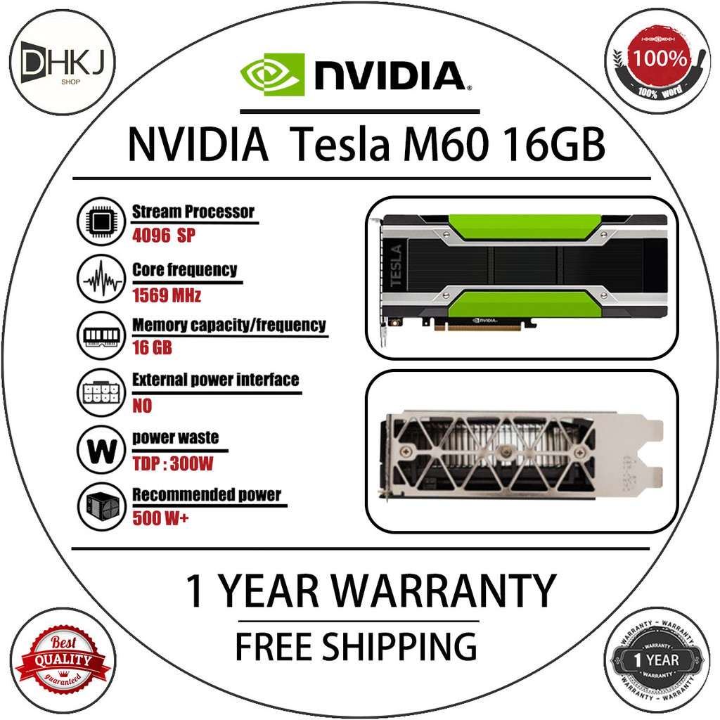 UESD NVIDIA Tesla M60 16GB High Performance GPU for AI, Deep Learning ...