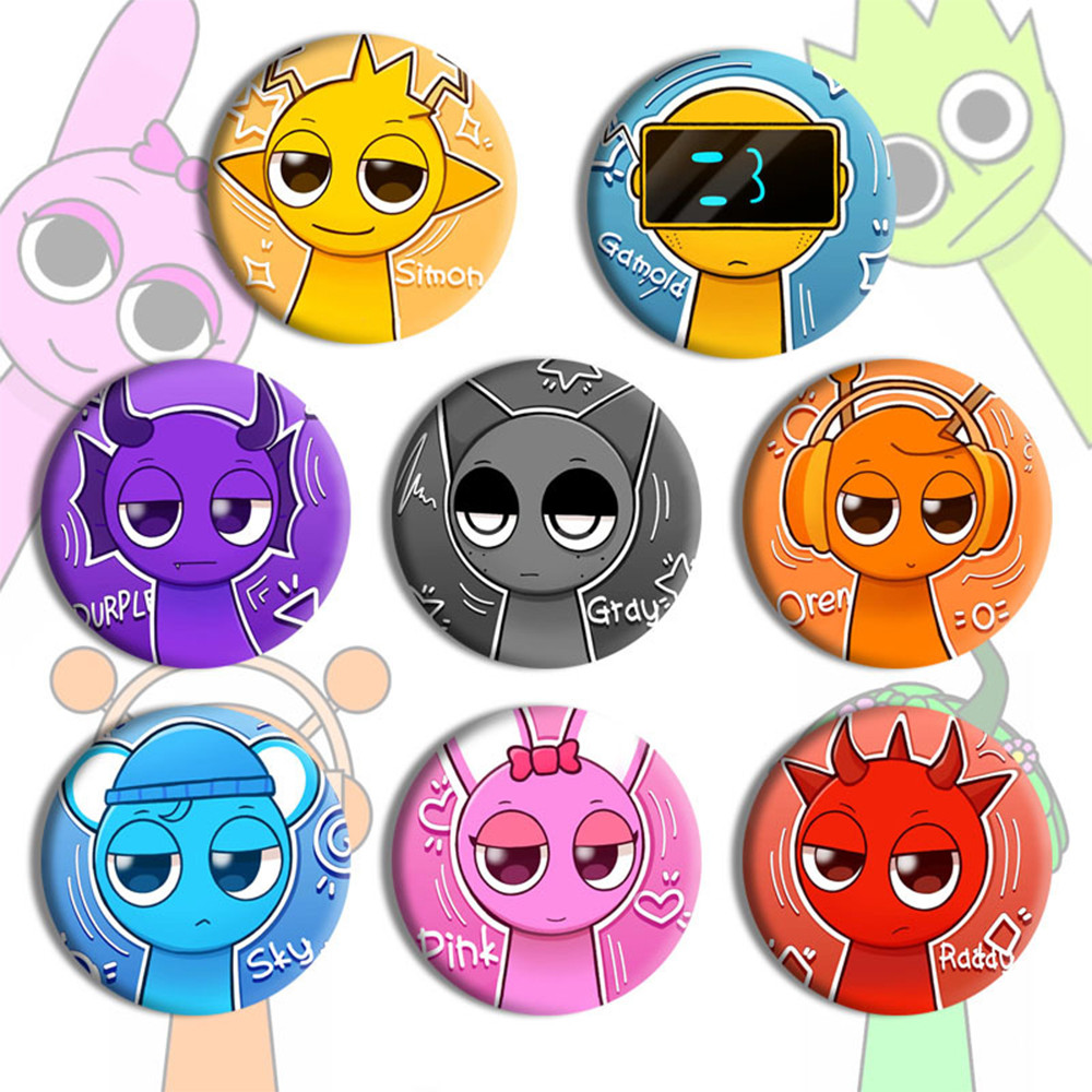 Sprunki Pins, Kawaii Badge Collection, Perfect Birthday Party ...