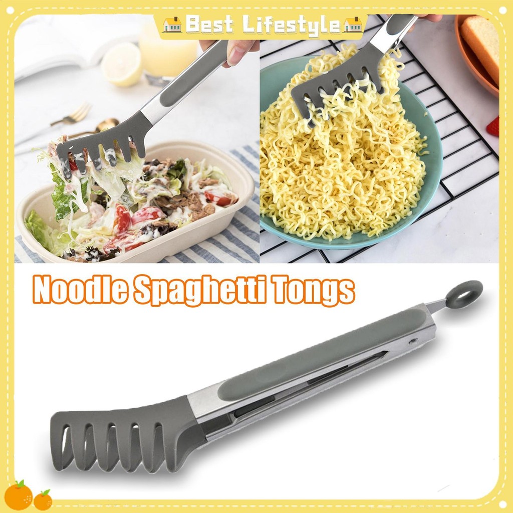 Noodle Tongs Spaghetti Tongs Silicone Tipped Tongs for Serving Food ...