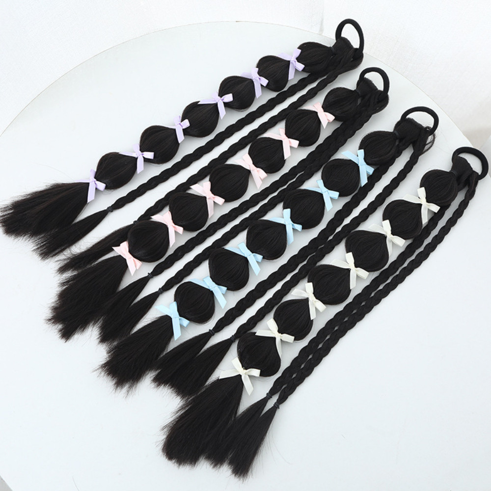 Y2K Double Braid Wig Bubble Boxer Braids Sweet Hairpiece for Girls ...