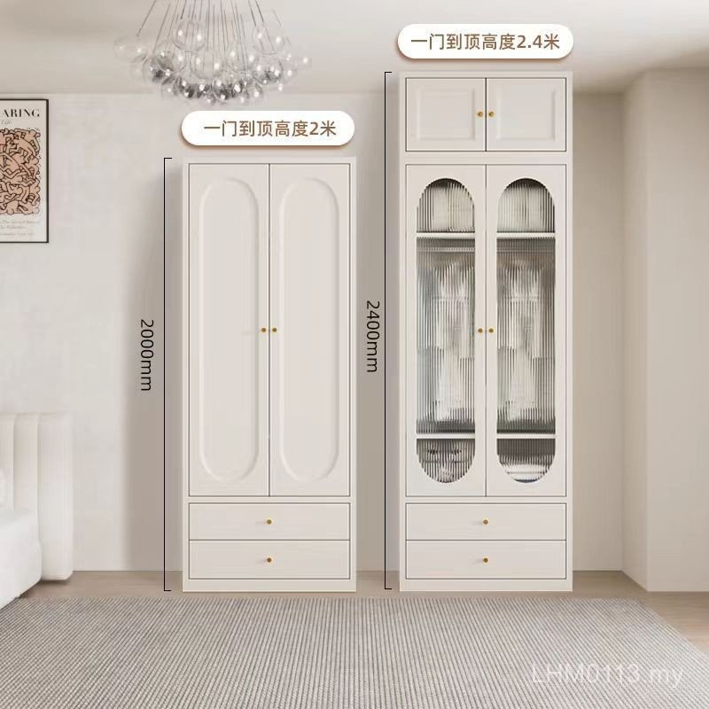 Wardrobe Bedroom Simple Pastoral Style Iron Wardrobe Locker Furniture ...