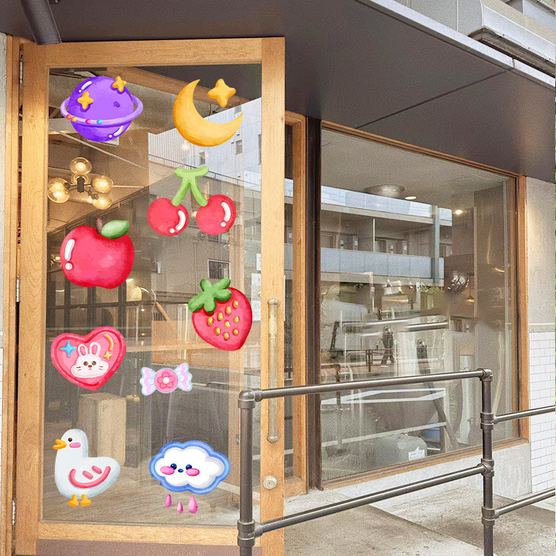 Glass Door Stickers Coffee Shop/Milk Tea Shop/Clothing Store/Toy Store ...