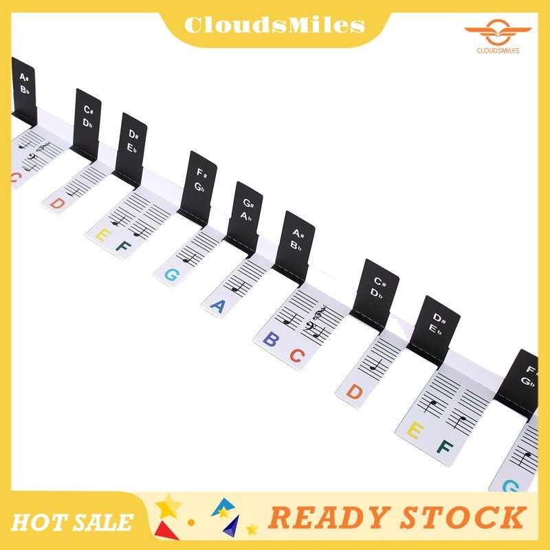 [CloudsMiles] 2 PCS 88 Keys Removable Piano KEY Labels Piano Keyboard ...