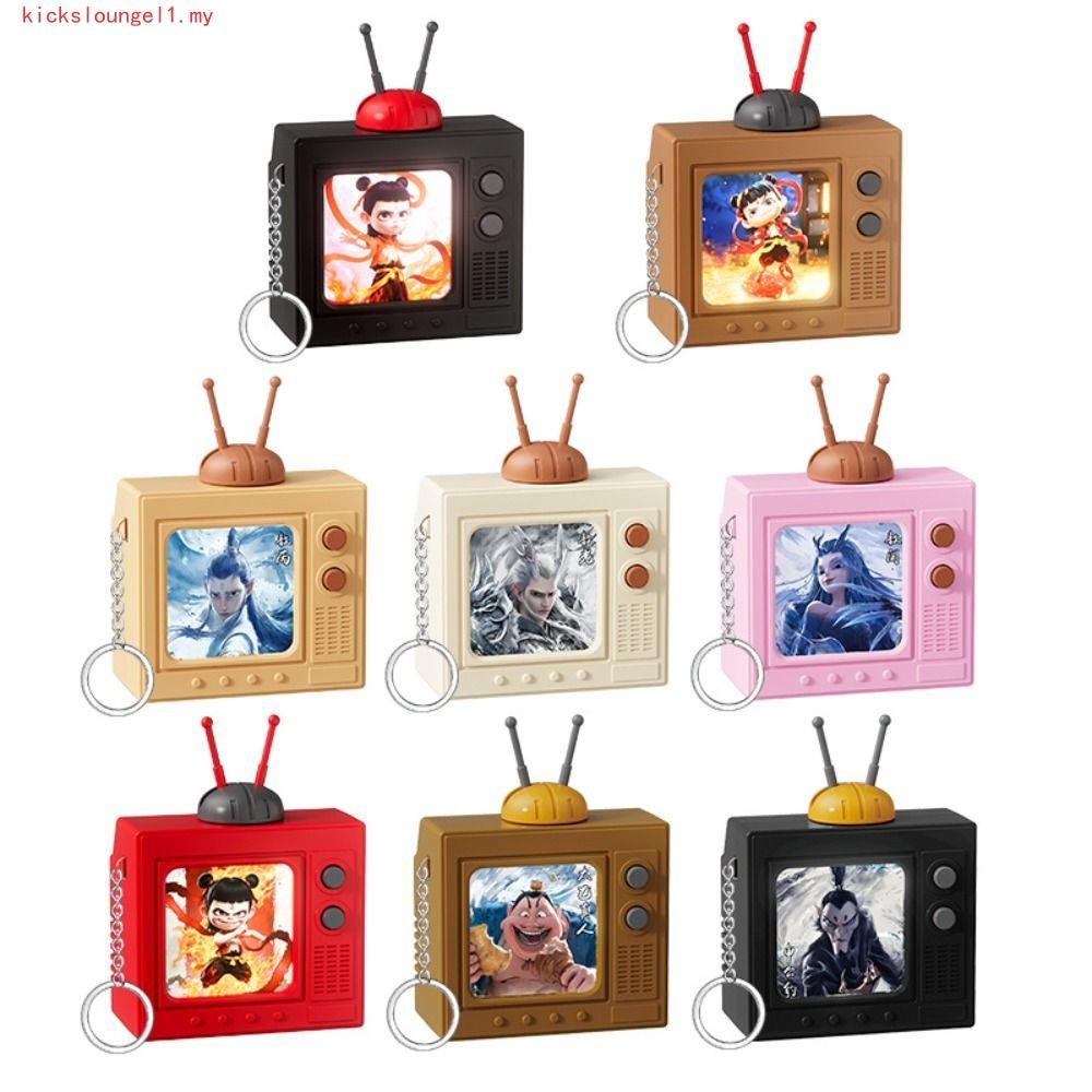 KICKSLOUNGEL Nezha2 Mini TV Keychain, TV Style Cartoon Show Keychain ...
