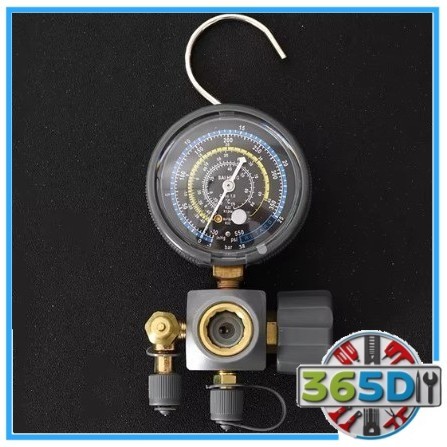 365DIY Single Manifold Gauge Exhaust Type R32 R410a R22 R134a Aircond ...