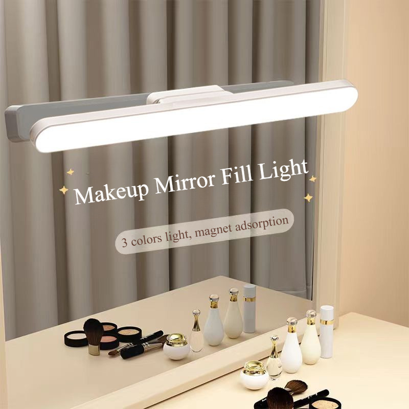 Makeup Fill Light LED No-Drill Self-adhesive Bathroom Mirror Lights ...