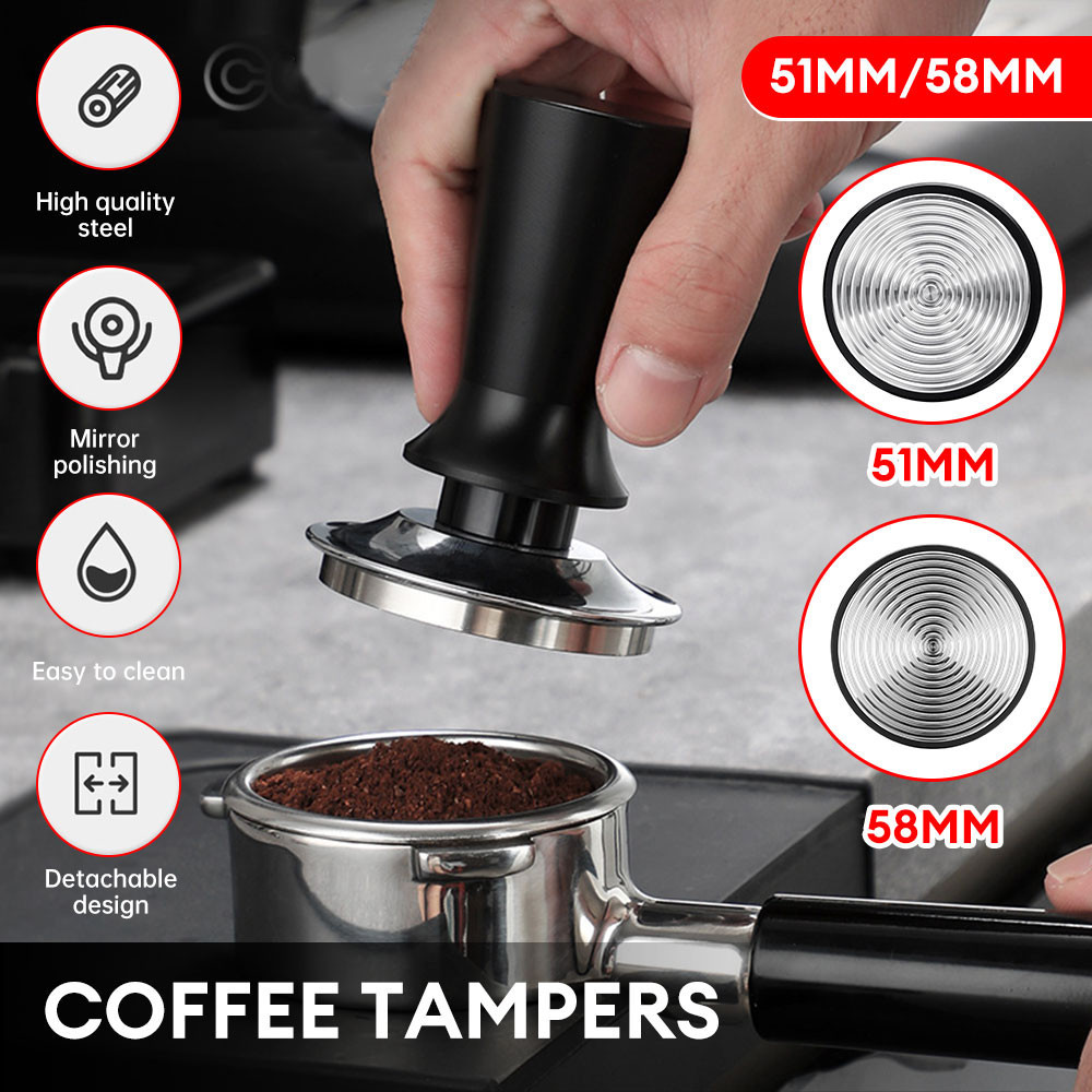 51MM 58MM Espresso Tamper Barista Coffee Tamper with Calibrated Spring ...