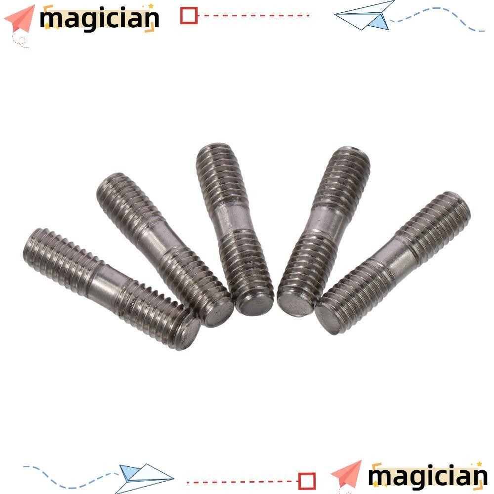 MAGIC 20Pcs Double End Threaded Stud, Silver Tone 304 Stainless Steel ...
