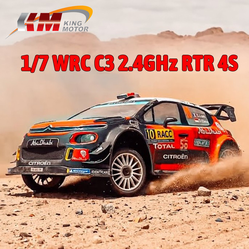 KM WRC C3 2.4GHz RTR 4S Brushless 4WD 1/7 RC Electric Remote Control ...