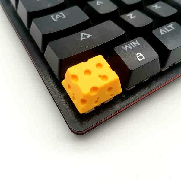 [KT] Cheese Keycap ctrl Cute Unique Resin Creative Two-Dimensional Tom ...