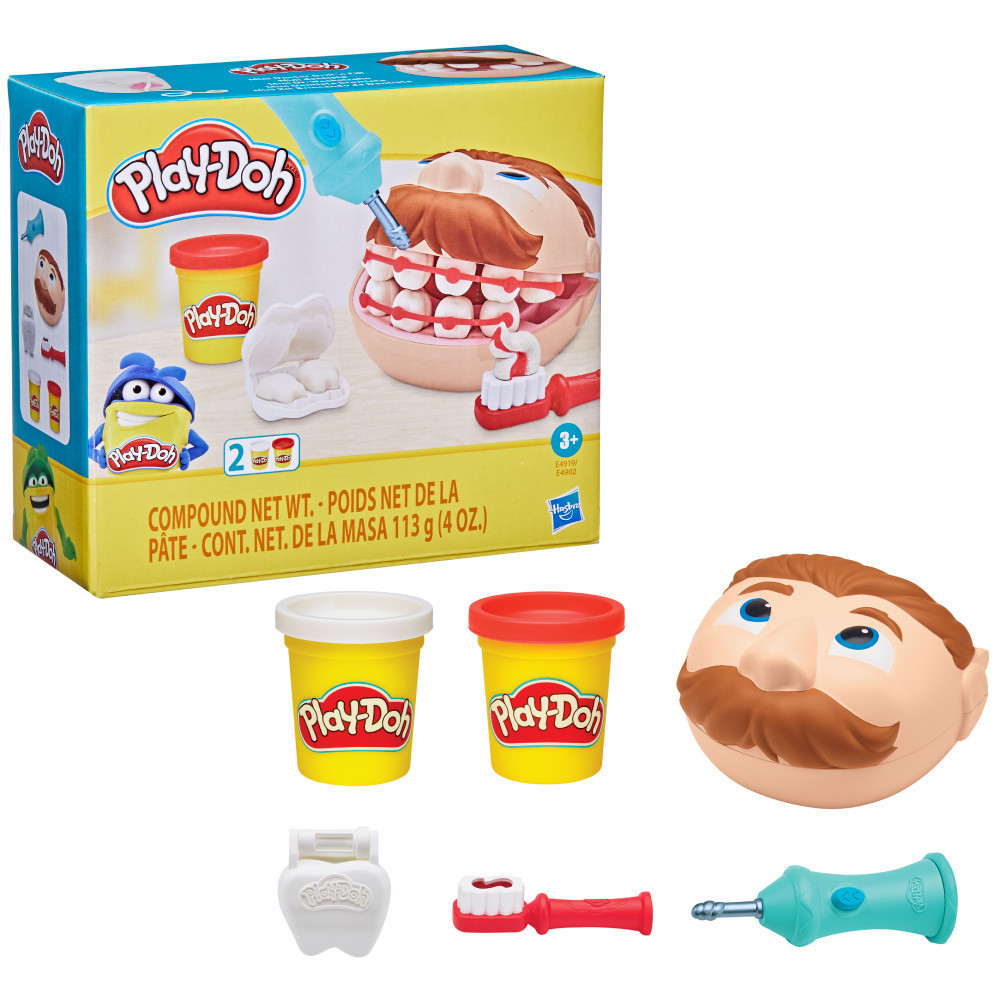 Play-Doh Mini Doctor Drill 'n Fill Dentist With 2 Multi Color Play ...