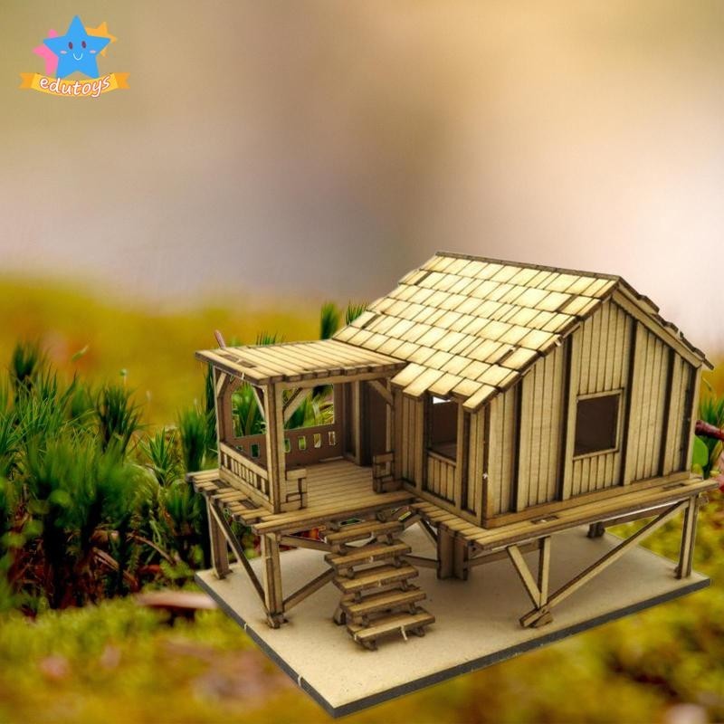 [Edstars] 1/72 Wooden Cabin, Wooden 3D Puzzle House, 3D Puzzles ...