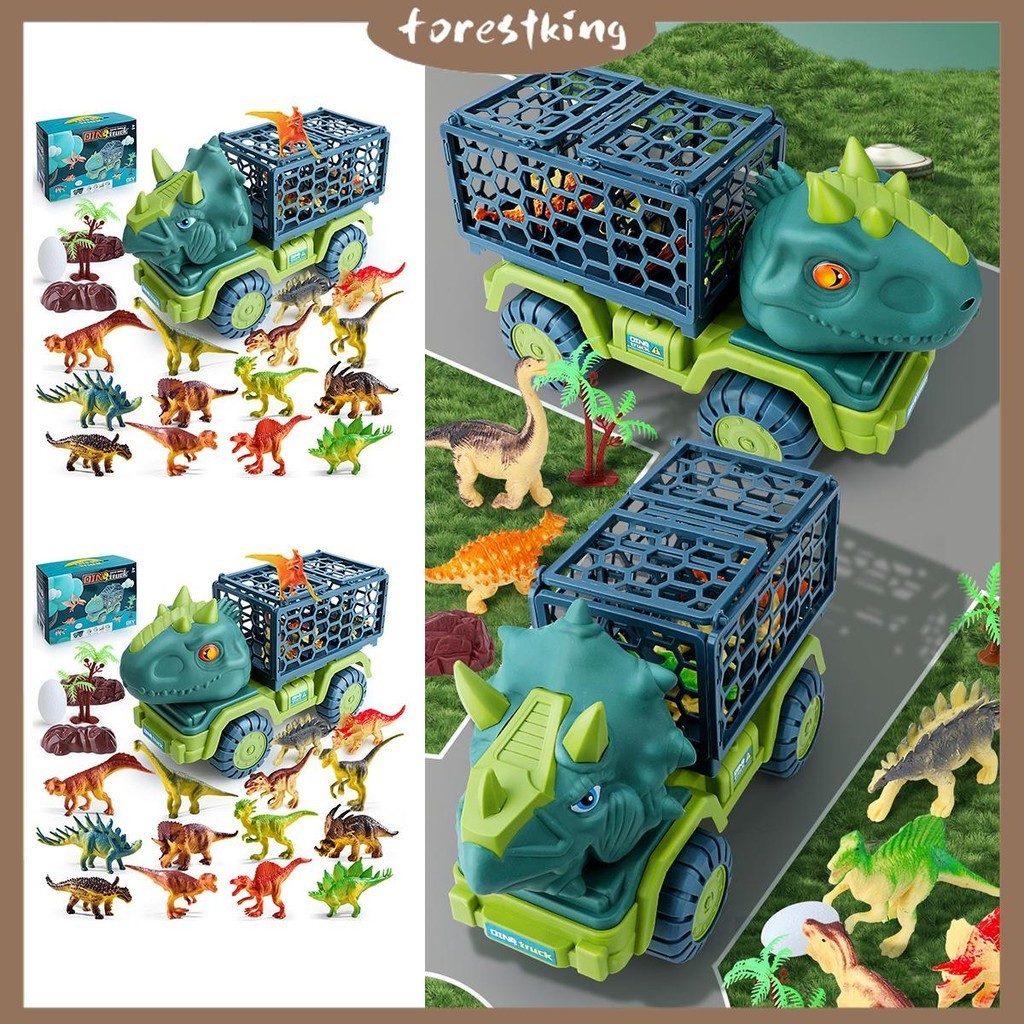 Large Dinosaur Toy Transport Truck Reusable Cartoon Dinosaur Car ...
