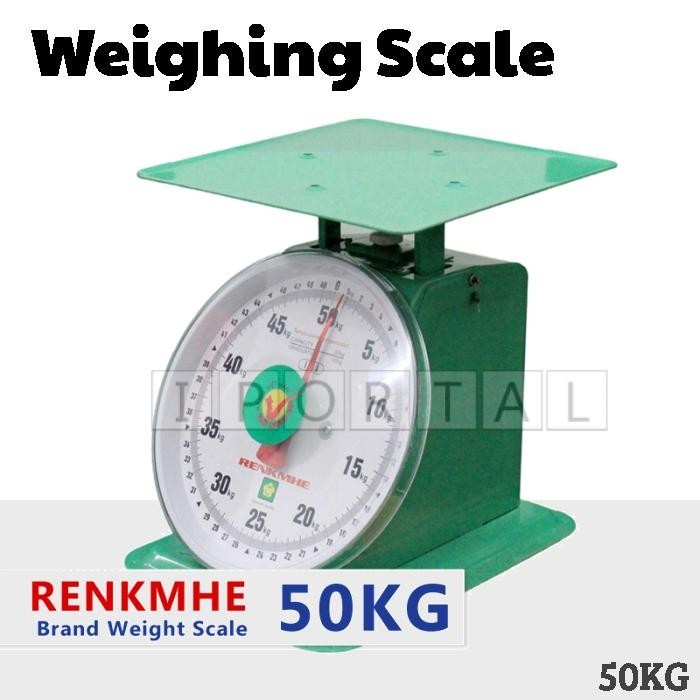 RENKMHE 50kg Weight Scale Heavy Duty Commercial Mechanical Flat Plate ...
