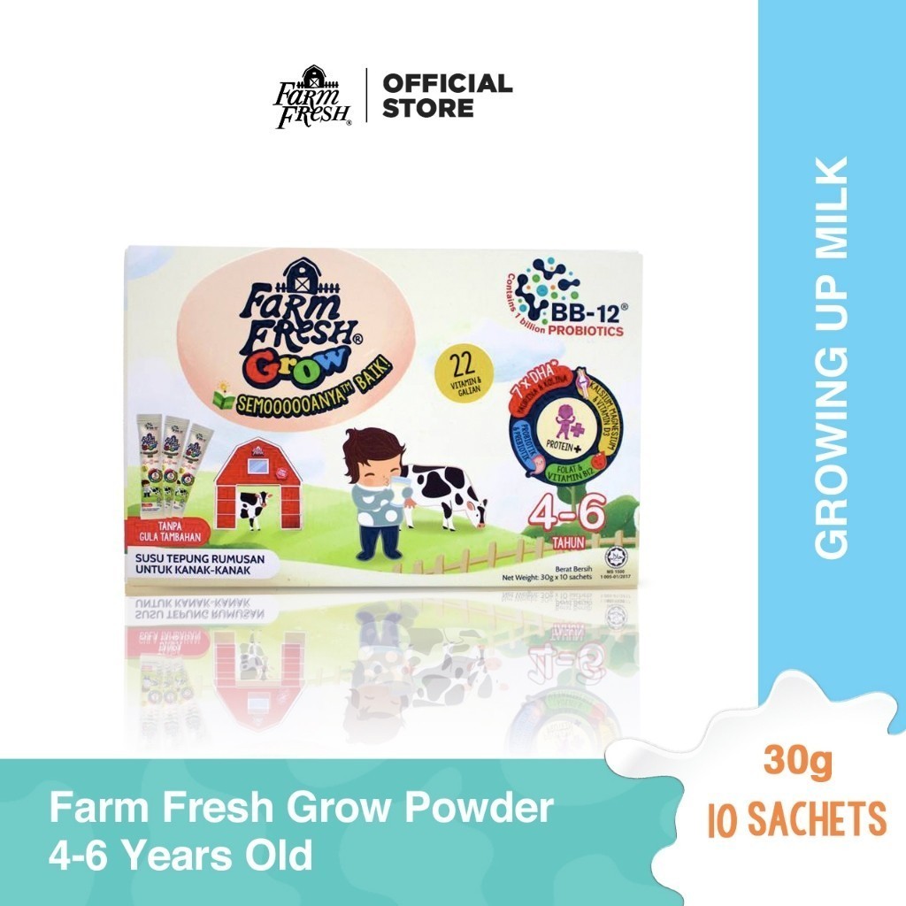 Farm Fresh Grow Powder 4-6 Years Old 30g x 10 sachet | Shopee Malaysia
