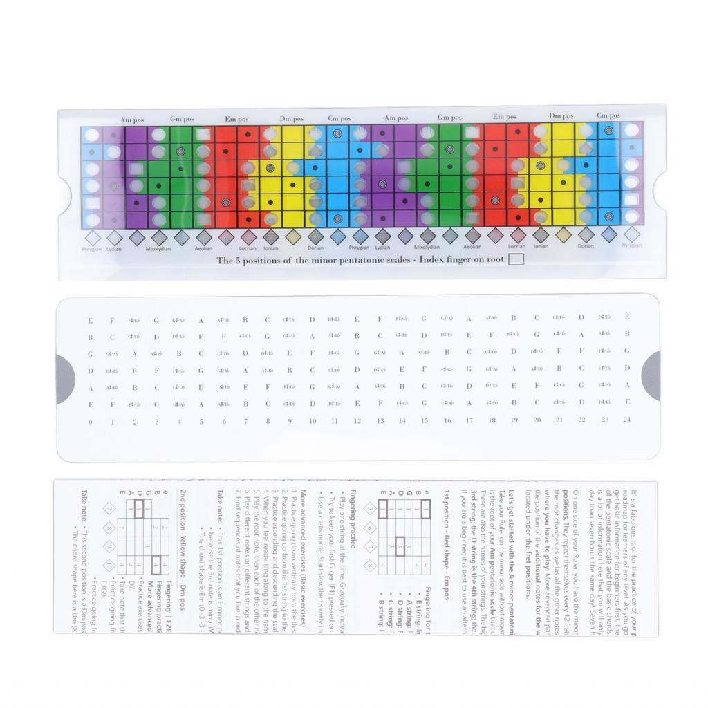 Welcomehome Guitar Pentatonic Sliding Ruler Plastic Multi Color Scales ...