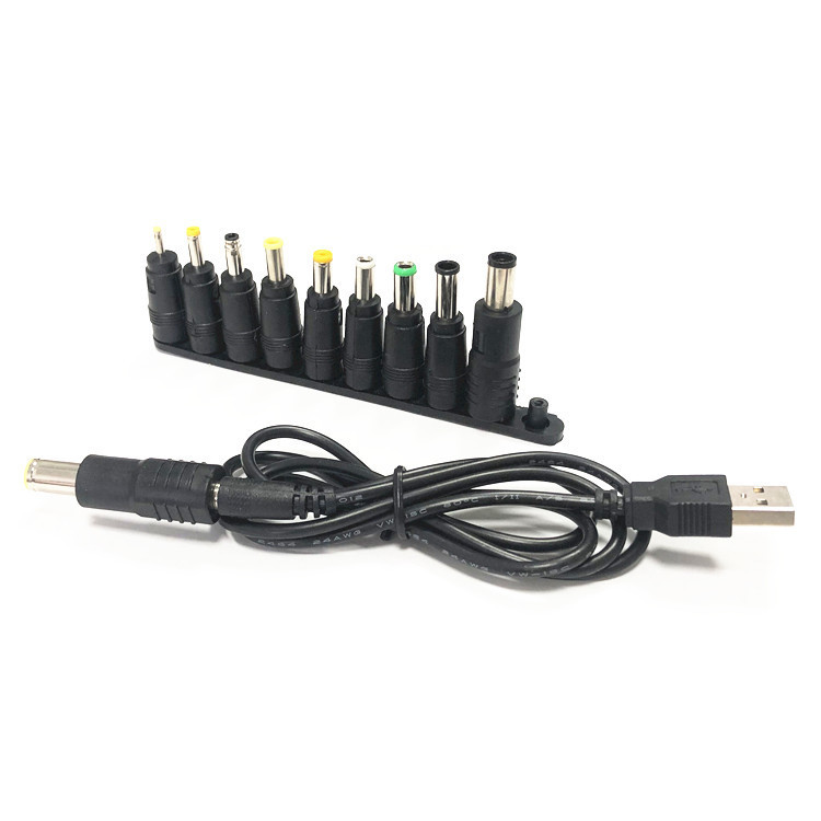 Power Bank Cable 10 Kinds of Conversion Plugs Laptop Adapters with USB ...