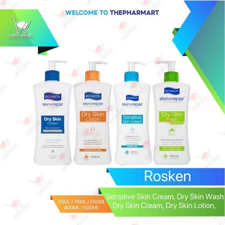 Rosken Skin Repair Dry Skin Cream / Rosken Dry Skin Lotion / Rosken ...