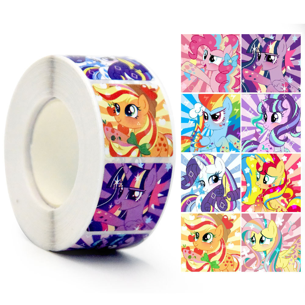 500pcs/roll Cartoon Cute My Little Pony Roll Sealing Sticker Suitable ...