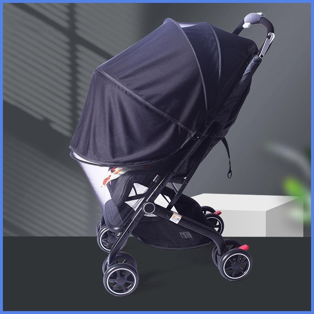 Stroller Fly Netting Breathable Double Zip Stroller Netting Canopy Sun ...