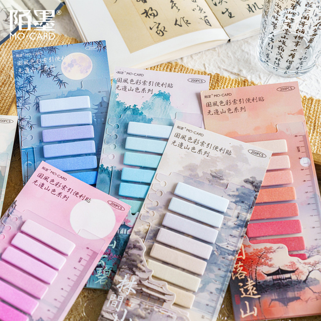 200 Pcs/pack Page Markers Sticky Index Tabs Writable and Repositionable ...